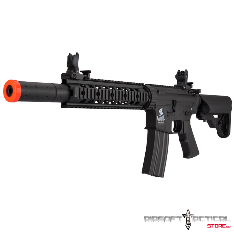 Nylon Polymer M4 Gen 2 SD AEG Combo (Color: Black) by Lancer Tactical ...