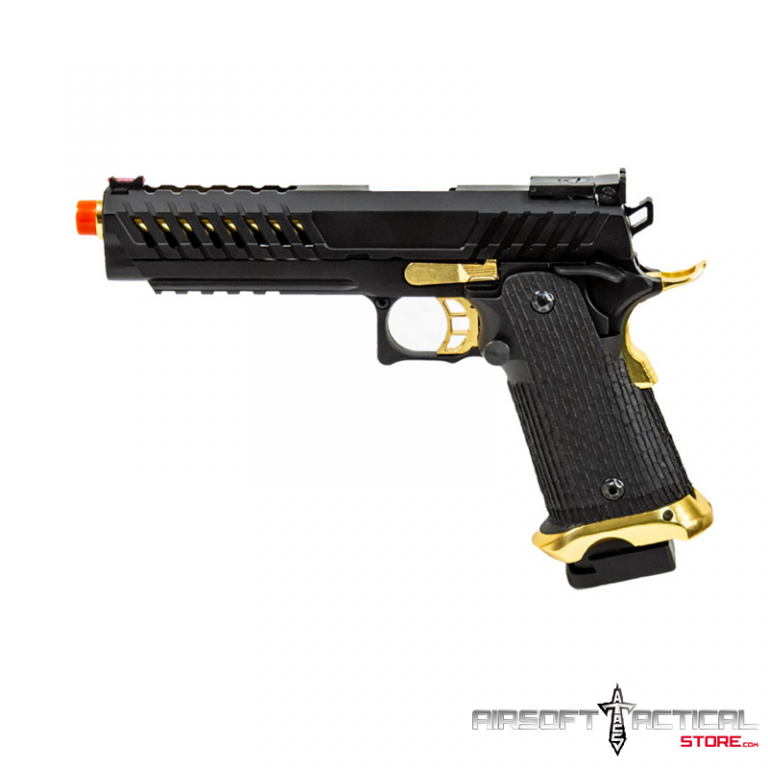 Knightshade Hi-Capa Gas Blowback Airsoft Pistol (Color: Black / Gold ...