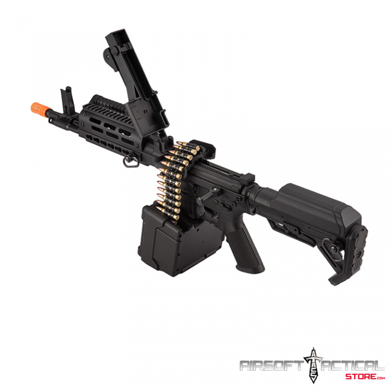 MCR Light Machine FULL METAL Gun LMG Airsoft AEG Rifle (Short barrel ...
