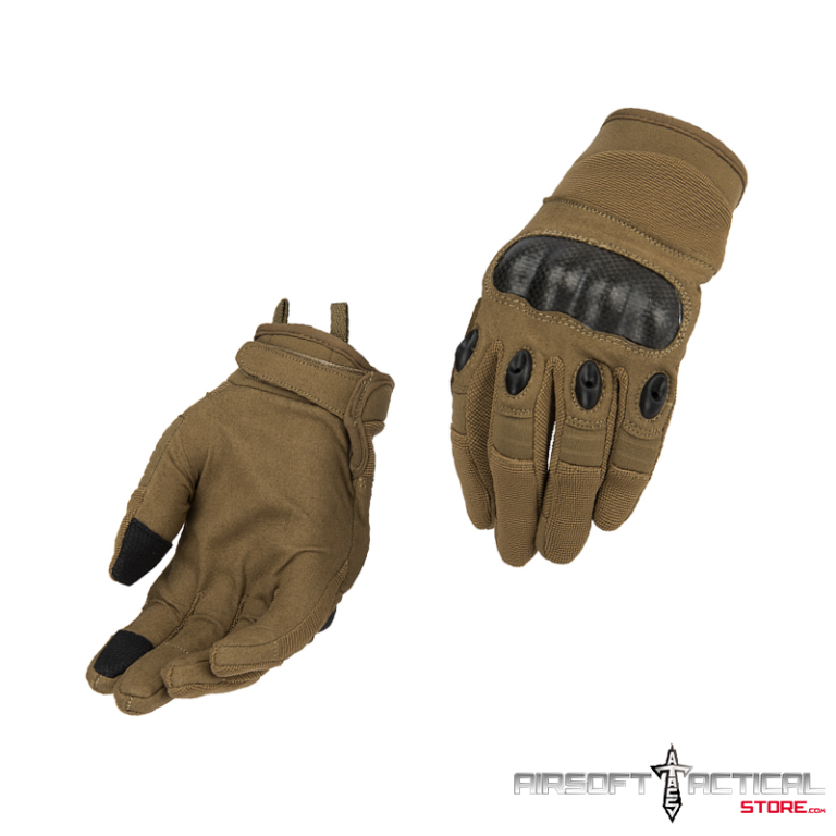 Kevlar Airsoft Tactical Hard Knuckle Gloves [XL] (TAN) by Lancer ...